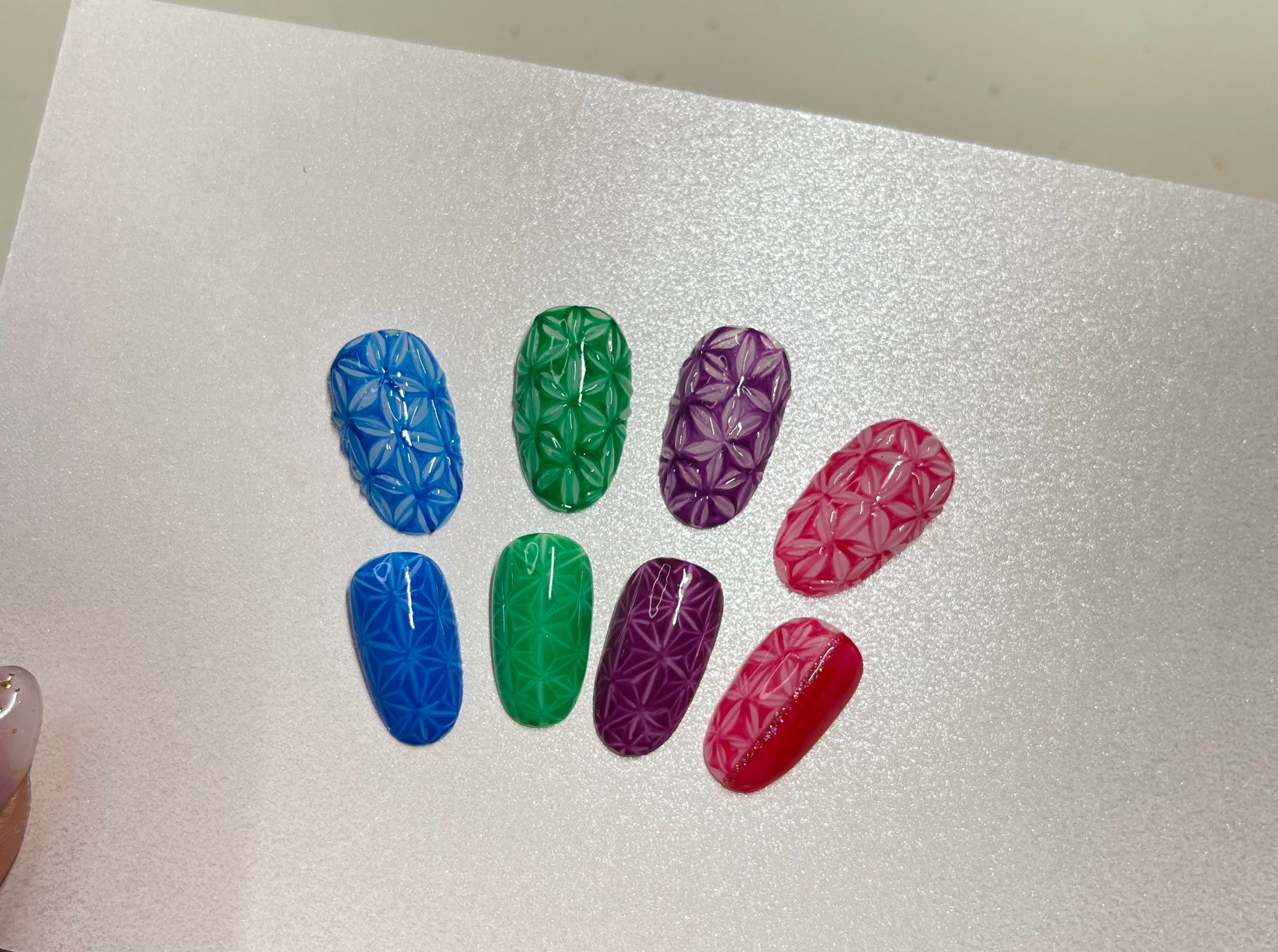 Edo Kiriko Nail Handpainted Nails Summer Nails Cut Glass Nails Japanese ...