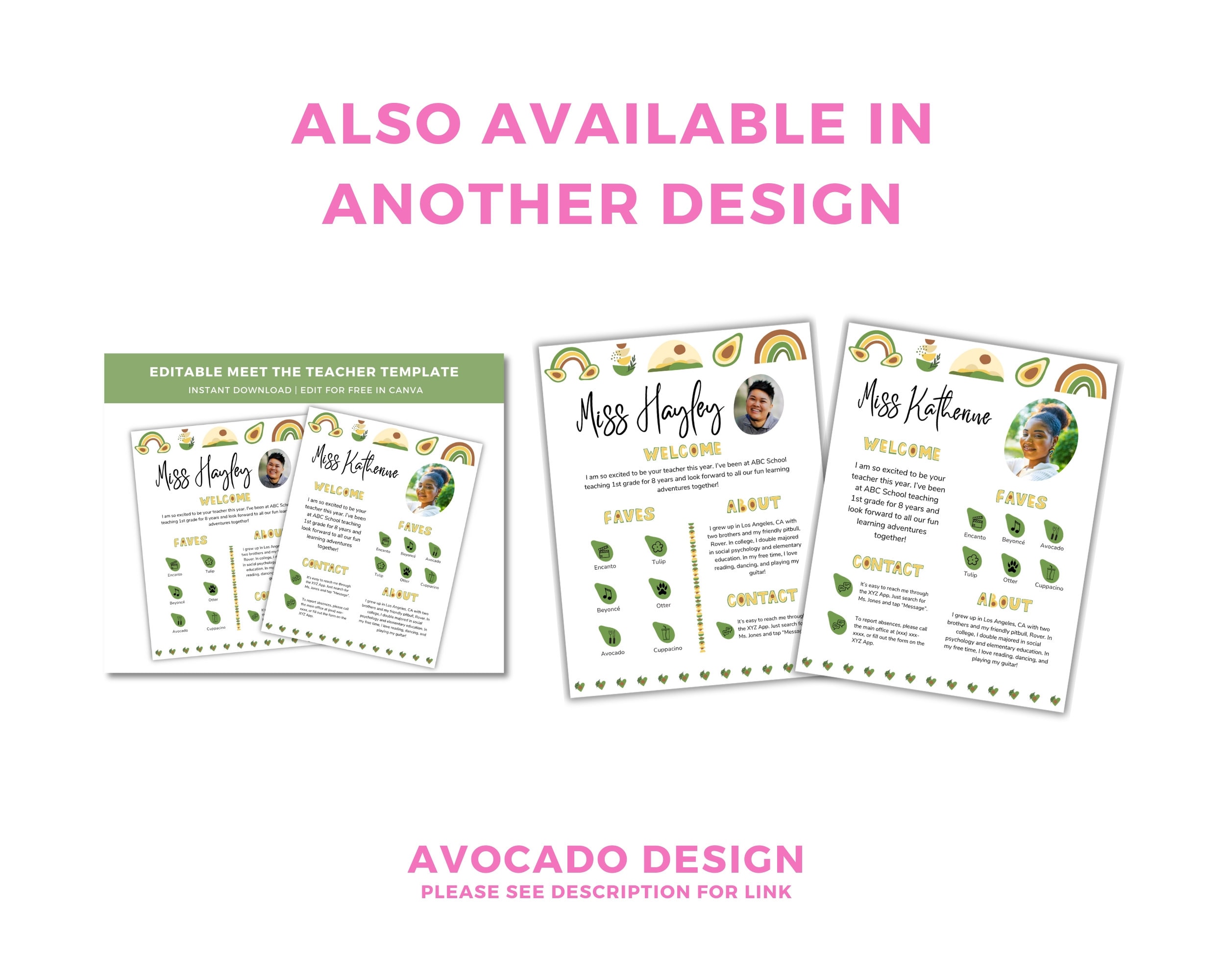 Meet the Teacher Editable Template With Rainbows, Back to School ...