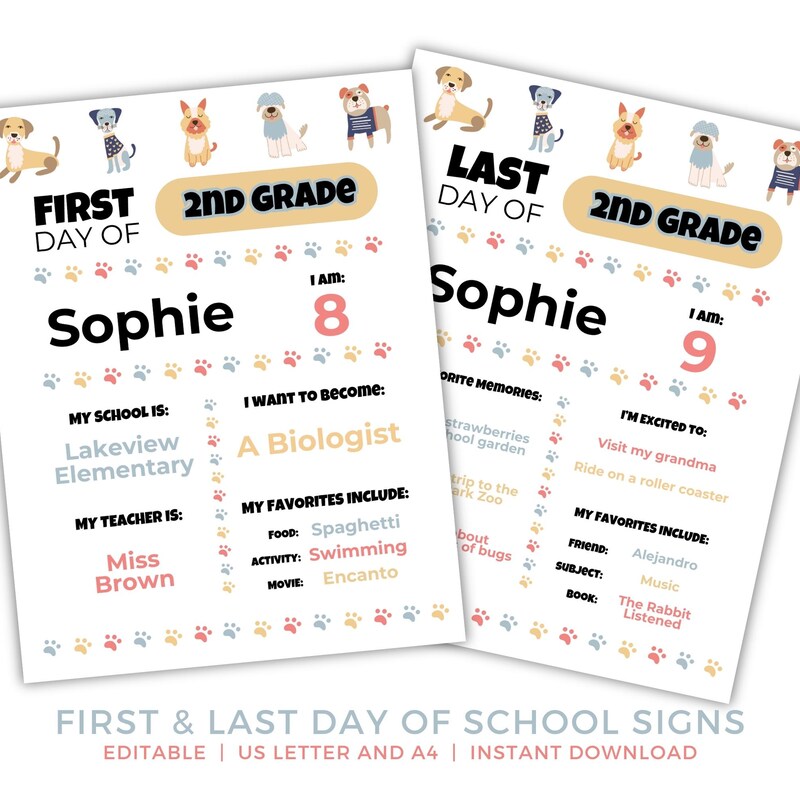 Editable School Sign - Etsy