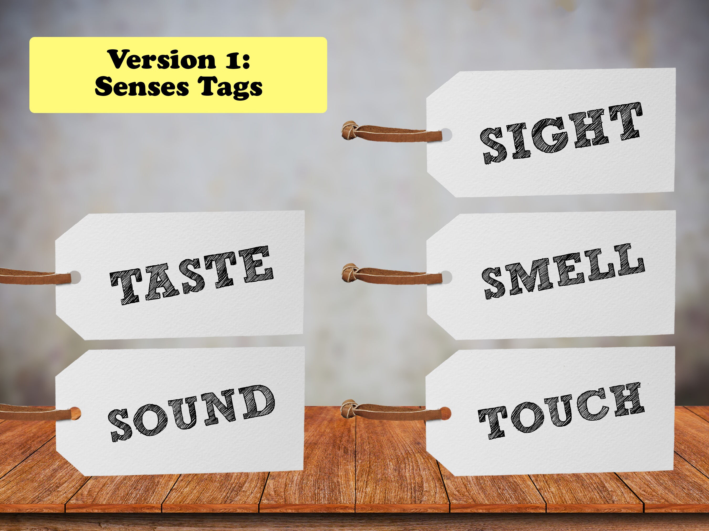 5 Senses Gift Tags and Birthday Card for Mother I Love You With All of ...