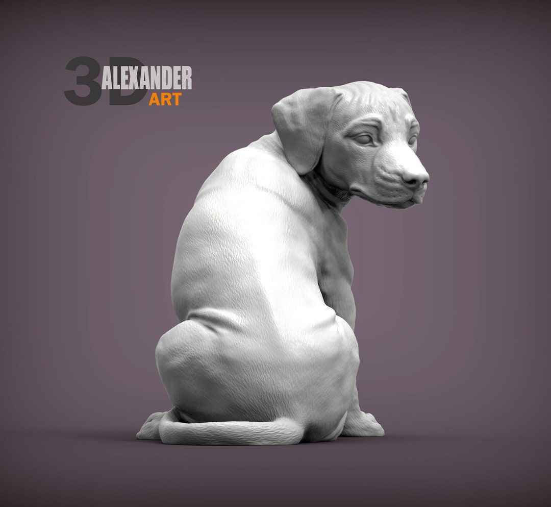 Rhodesian Ridgeback Puppy Figurine Dog, Minimalist Dog Statue, Unique ...