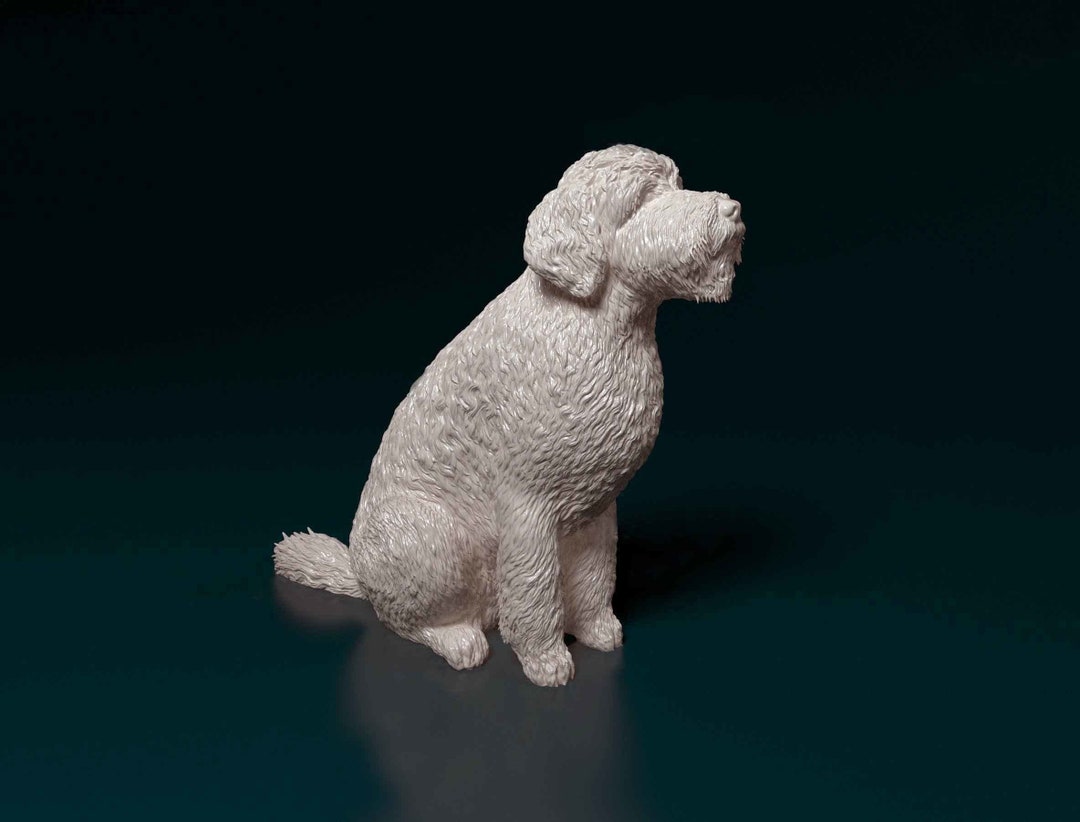 Goldendoodle Figurine Dog, Minimalist Dog Statue, Unique Gift, Memorial ...