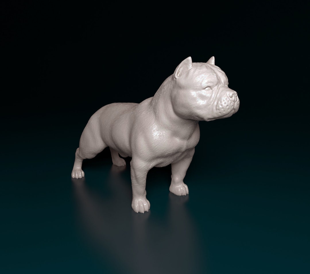 American Bully Figurine Dog, Minimalist Dog Statue, Unique Gift ...