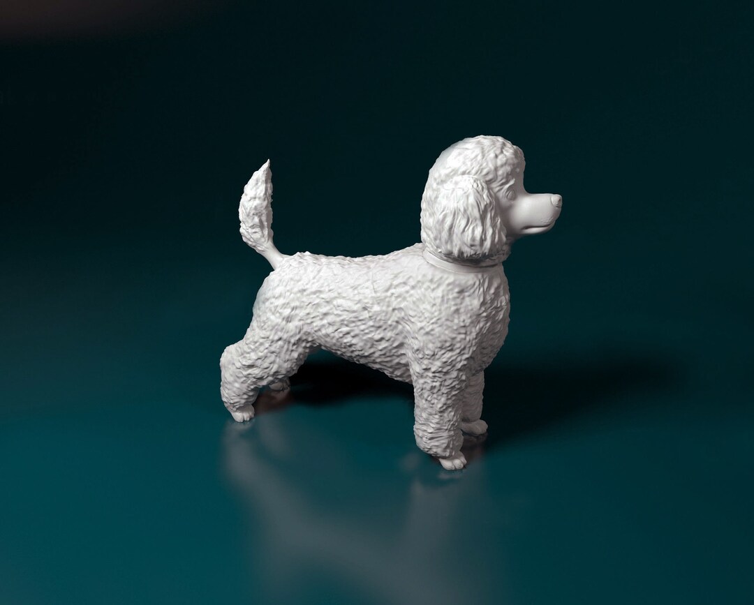 Toy Poodle Standing Figurine Dog, Minimalist Dog Statue, Unique Gift ...