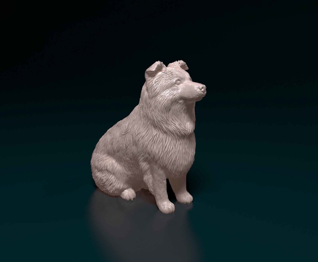 Mini Australian Shepherd Figurine Dog, Minimalist Dog Statue, Unique ...