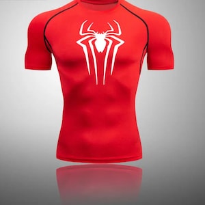 Spider-man Compression T-shirt | Breathable Gym T-shirt - Etsy