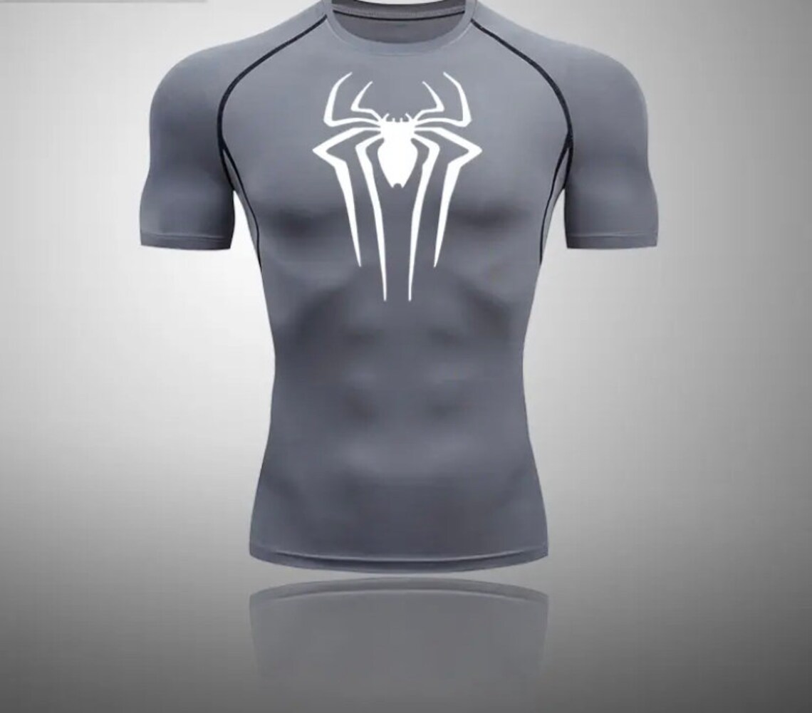 Spider-man Compression T-shirt | Breathable Gym T-shirt - Etsy