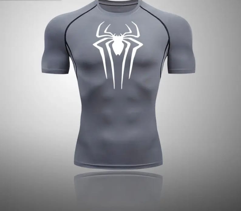 Spider-man Compression T-shirt | Breathable Gym T-shirt - Etsy