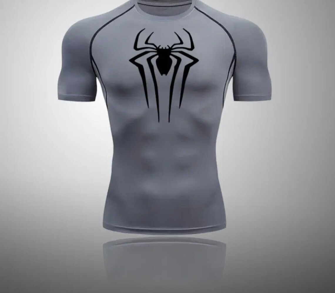 Spider-man Compression T-shirt | Breathable Gym T-shirt - Etsy