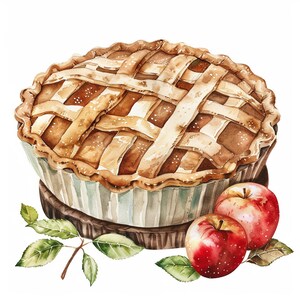 12 Apple Pie Clipart, High Quality Pngs, Nursery Art | Card Making ...