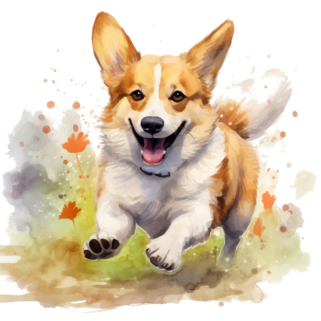 Watercolor Corgi Clipart Cute Puppy Corgi Bundle House Pet - Etsy