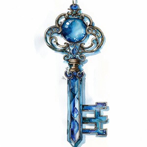 12 Enchanted Keys Clipart, High Quality Pngs, Digital Download ...