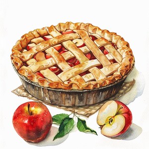 12 Apple Pie Clipart, High Quality Pngs, Nursery Art | Card Making ...