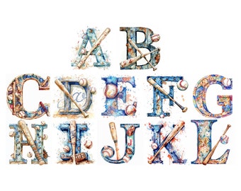 Baseball PNG, Doodle Letters, Doodle Font, 3D Letters, Alphabet PNG ...