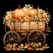 Pumpkin Wagon Clipart 10 High-quality Pngs Pumpkin Cart - Etsy