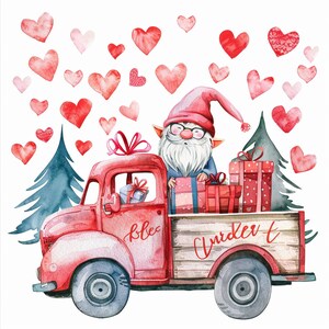 12 Christmas Gnome and Truck Clipart Bundle, Christmas Clipart, Winter ...
