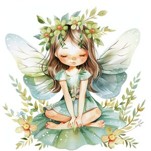 12 Fairy in Flowers Clipart PNG Bundle, Fantasy Clipart Bundle, Floral ...