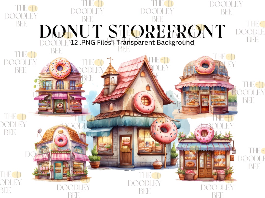 Donut Bakery Clipart, Bakery Shop Clipart Bundle, Donut Clipart, Cozy ...