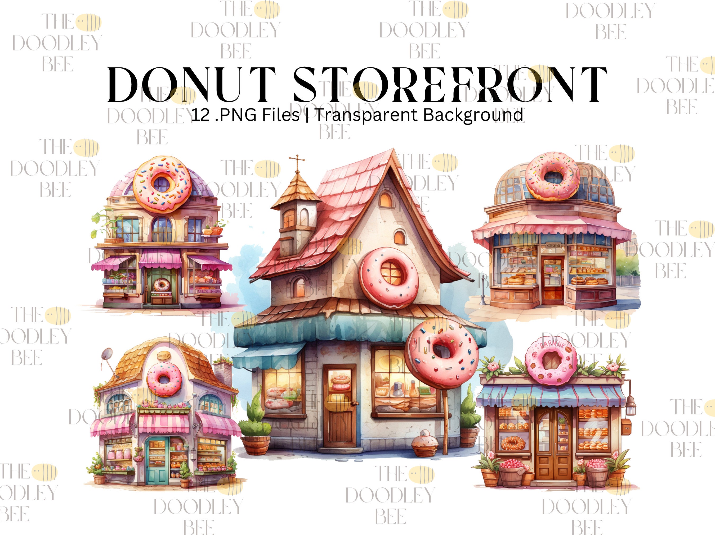 Donut Bakery Clipart Bakery Shop Clipart Bundle Donut - Etsy