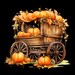 Pumpkin Wagon Clipart 10 High-quality Pngs Pumpkin Cart - Etsy