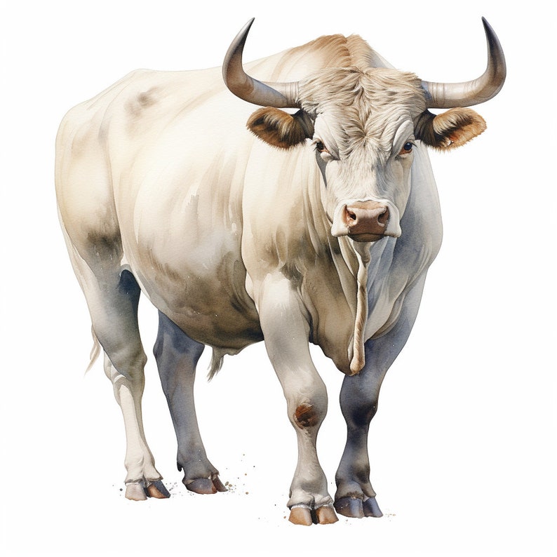 Bull Clipart, 12 High Quality Pngs, Digital Download, Card Making ...