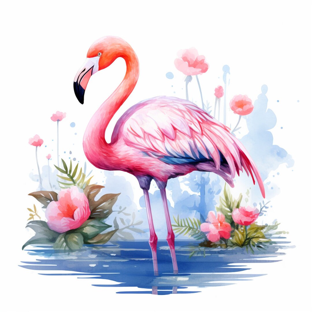 Flamingo Clipart, 12 High Quality Jpgs, Nursery Art | Card Making, Clip ...
