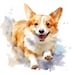 Watercolor Corgi Clipart, Cute Puppy Corgi Bundle, House Pet Animal ...