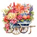 Watercolor Flower Carts Clipart Bundle, 12 Digital Download, Digital ...