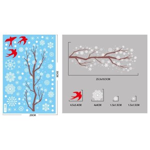 Christmas Window Stickers 2025 Electrostatic Snowflake Santa Claus Xmas ...