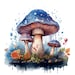 20 Mushroom Watercolor Clipart, Watercolor Forest Art Fantasy Clipart ...