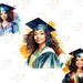 Graduation Watercolor Clipart 12 Watercolor Graduate Clipart - Etsy