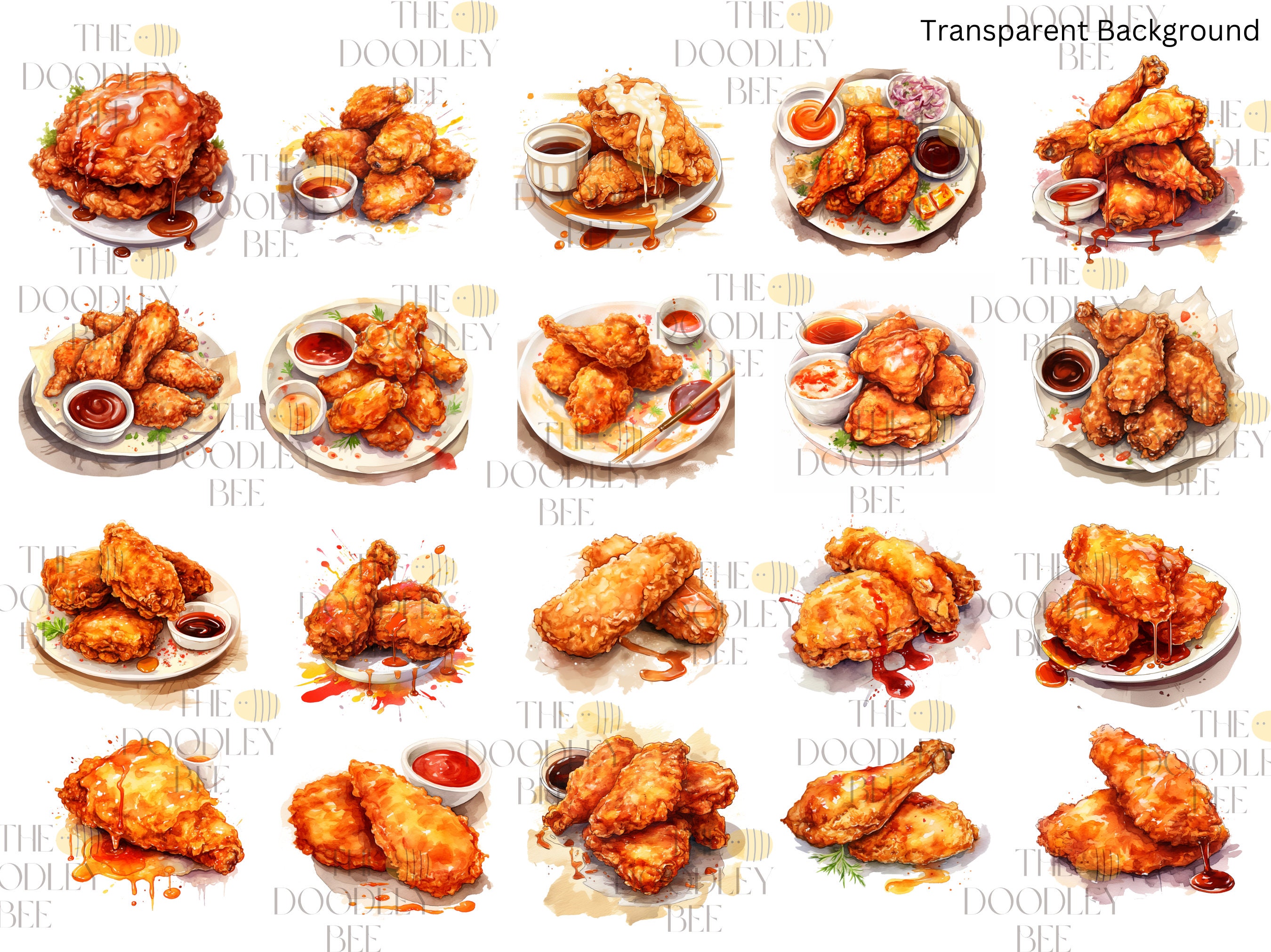 Fast Food Clipart Bundle Transparent PNG Digital Download - Etsy