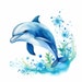 12 Watercolor Dolphins Clipart Bundle, Digital Download, Digital Paper ...