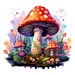 20 Mushroom Watercolor Clipart, Watercolor Forest Art Fantasy Clipart ...