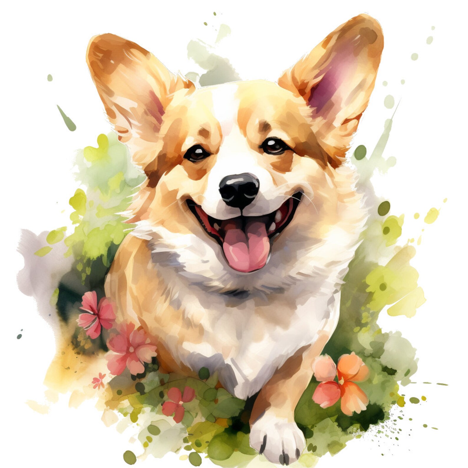 Watercolor Corgi Clipart Cute Puppy Corgi Bundle House Pet - Etsy