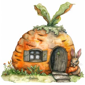 12 Bunny House Clipart High Quality Pngs, Digital Planners, Junk ...