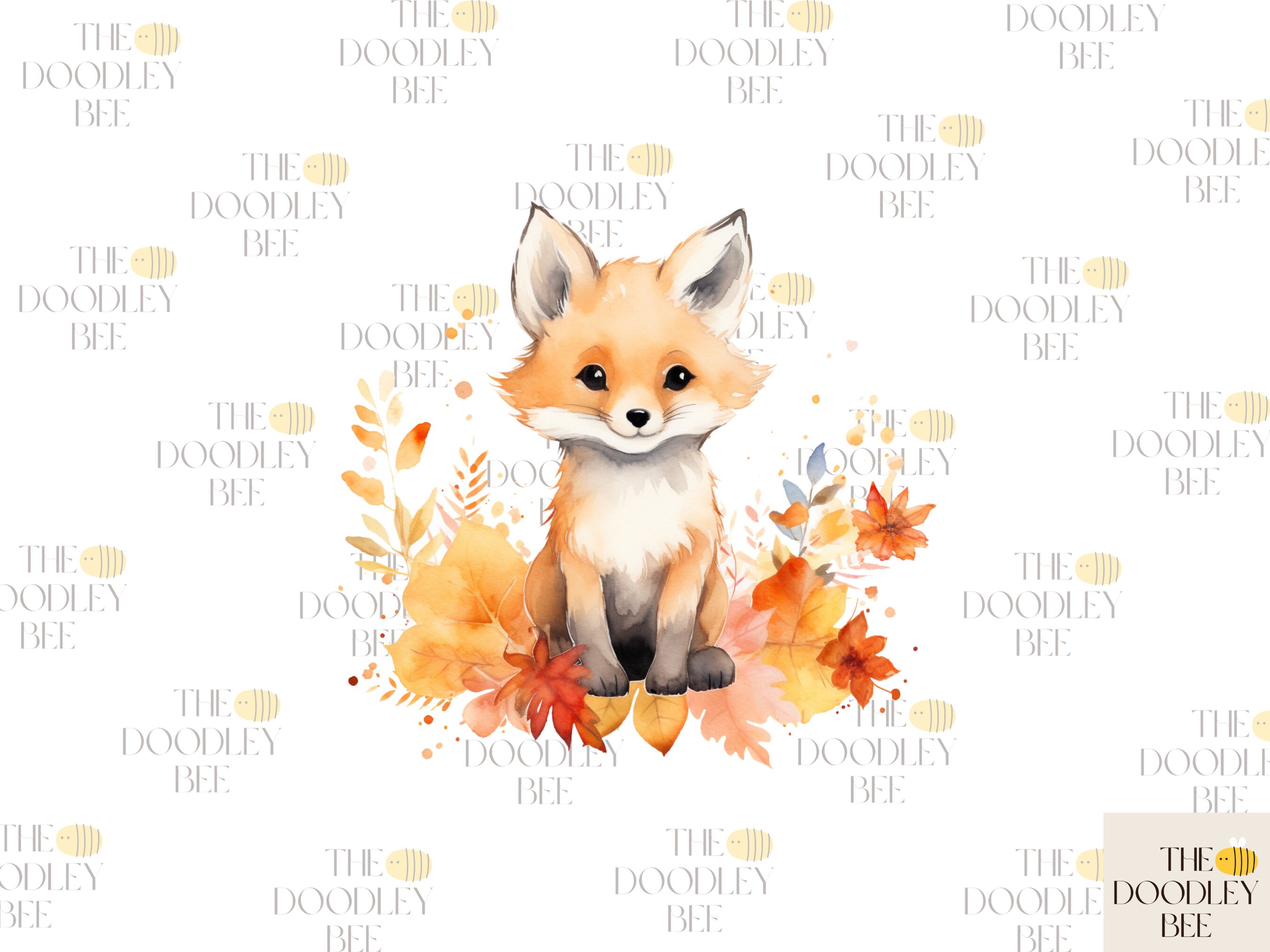 20 Baby Fox Watercolor PNG Clipart Bundle for Commercial Use - Etsy
