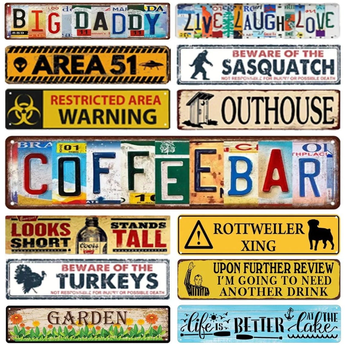 Retro Instagram-style Metal Coffee Bar Sign – Vintage Street & Scenic ...
