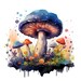 20 Mushroom Watercolor Clipart, Watercolor Forest Art Fantasy Clipart ...