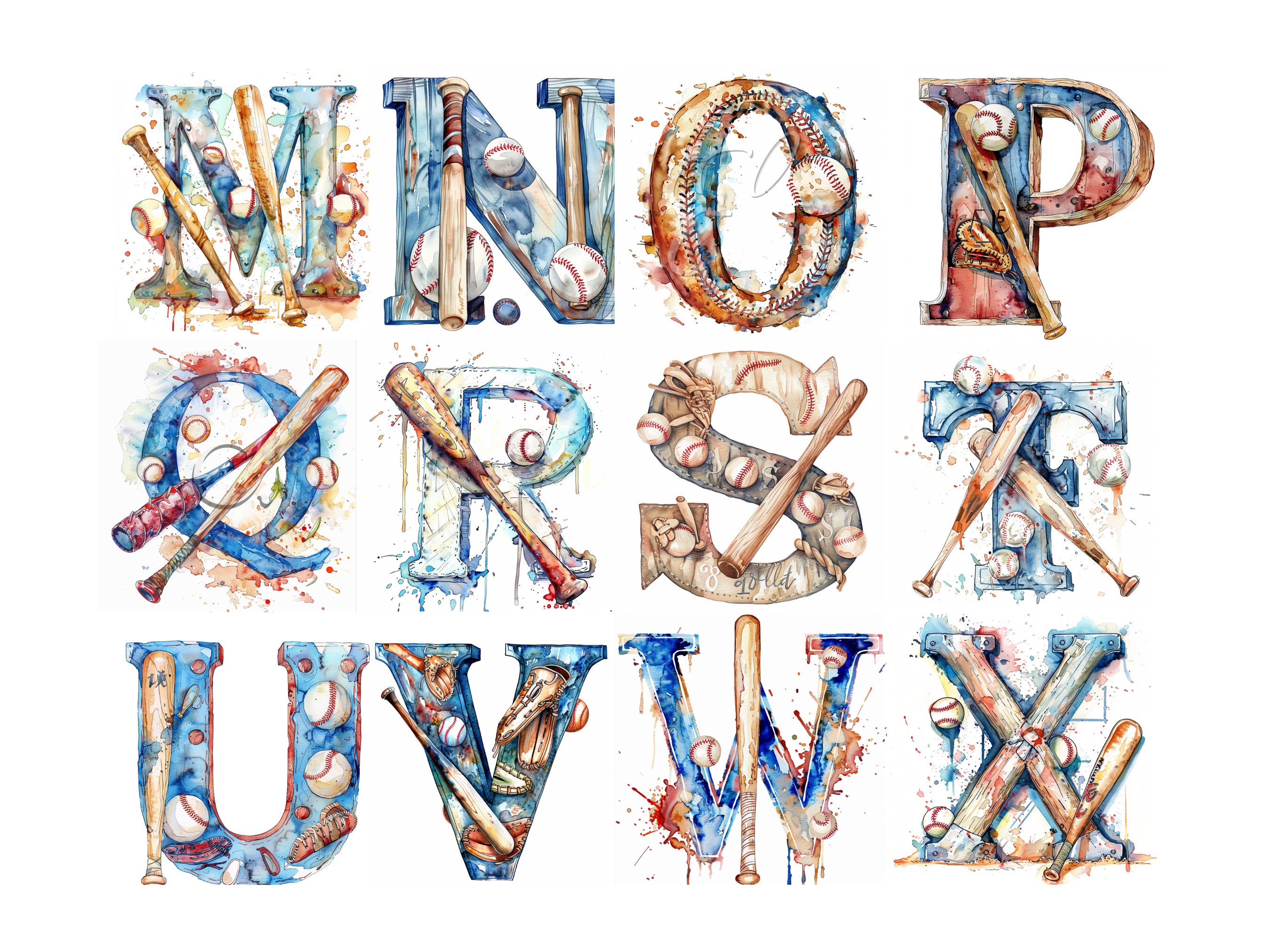 Baseball PNG, Doodle Letters, Doodle Font, 3D Letters, Alphabet PNG ...