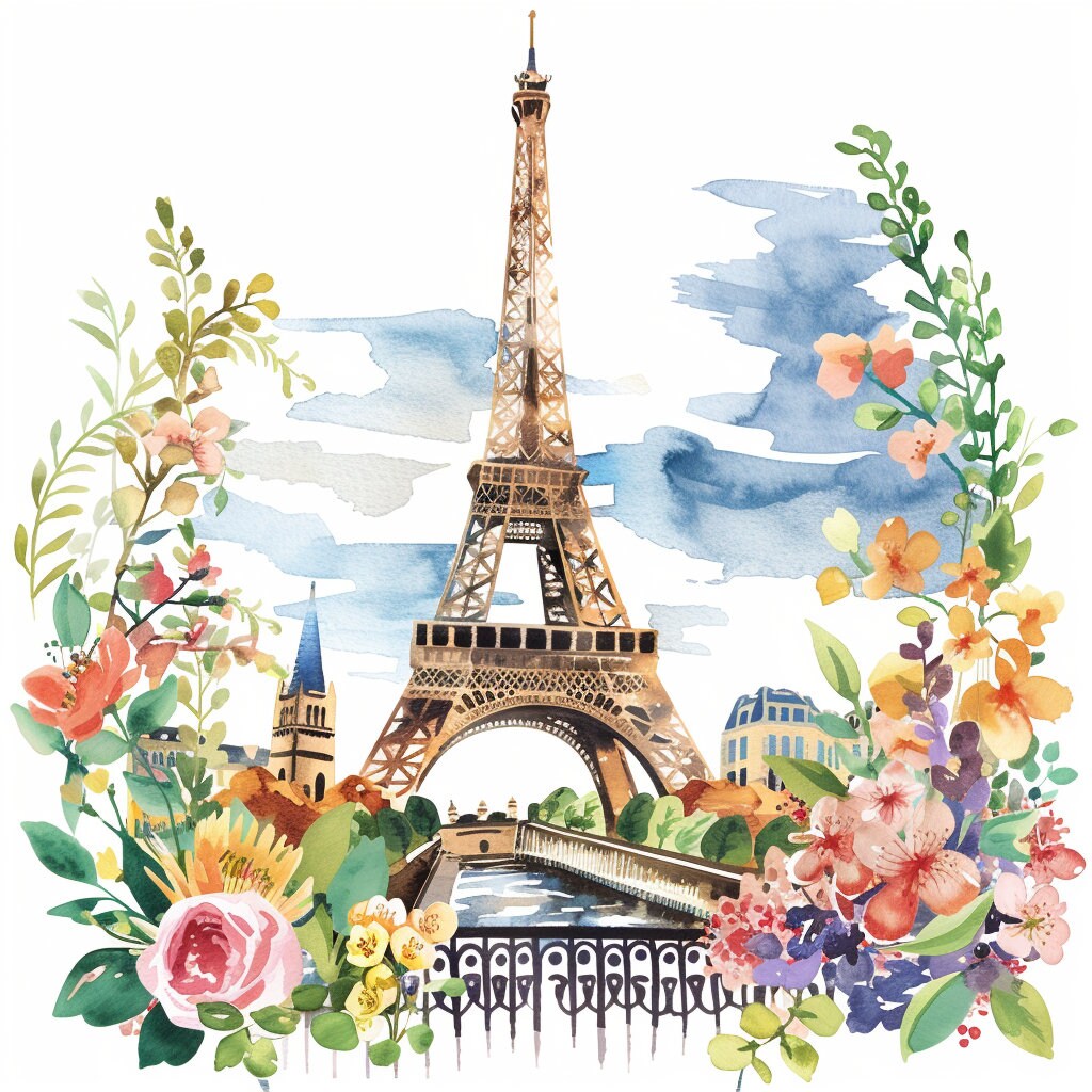 Romantic Paris Clipart Bundle, Paris Cafe Cliparts, Transparent ...