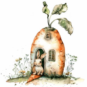 12 Bunny House Clipart High Quality Pngs, Digital Planners, Junk ...