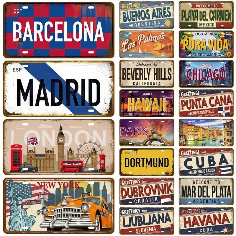 Vintage Metal Signs Cuban - Etsy