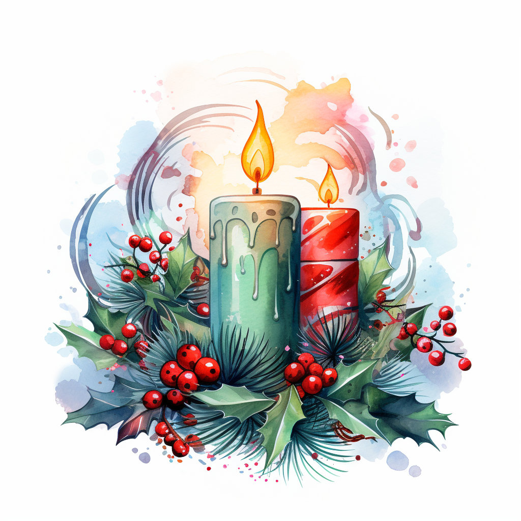 Christmas Candle Clipart 16 High Quality Pngs, Merry Christmas, Digital ...