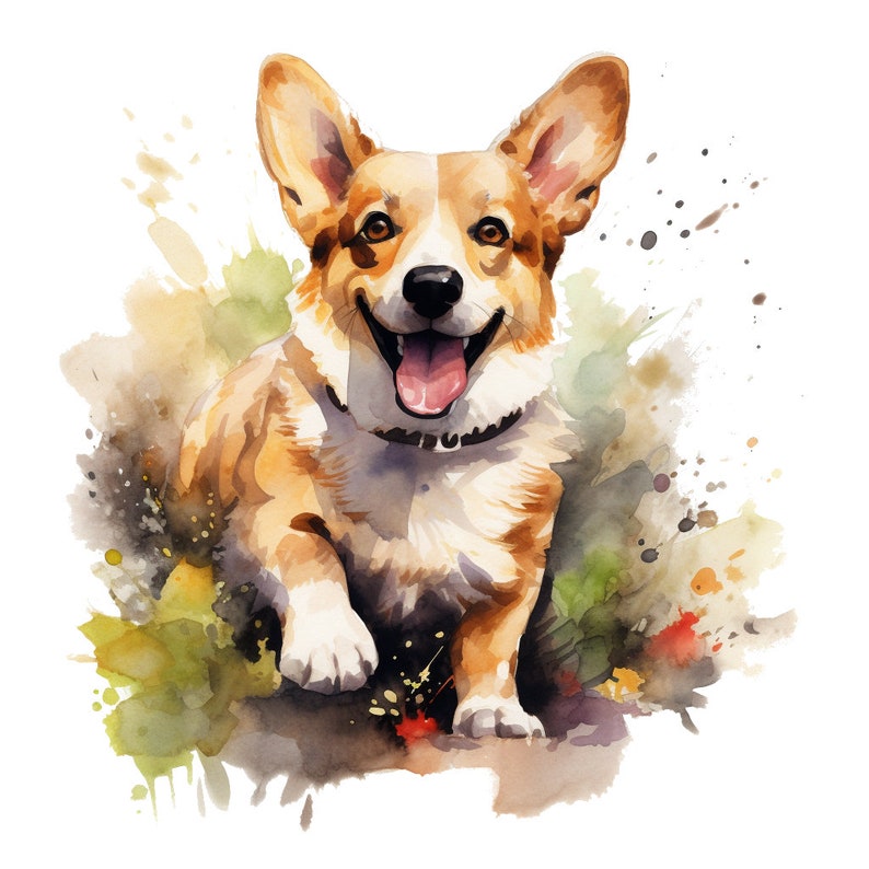 Watercolor Corgi Clipart Cute Puppy Corgi Bundle House Pet - Etsy