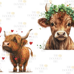 Cute Baby Cow Watercolor Clipart, Digital Download Nursery Wall Art ...