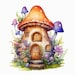 Mushroom House Clipart 12 High Quality Pngs, Digital Planners, Junk ...