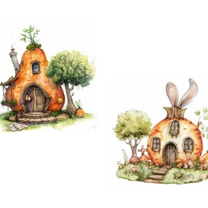 12 Bunny House Clipart High Quality Pngs, Digital Planners, Junk ...