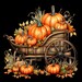 Pumpkin Wagon Clipart 10 High-quality Pngs Pumpkin Cart - Etsy