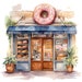 Watercolor Donut Bakery Clipart, Bakery Shop 10 Clipart Bundle, Donut ...